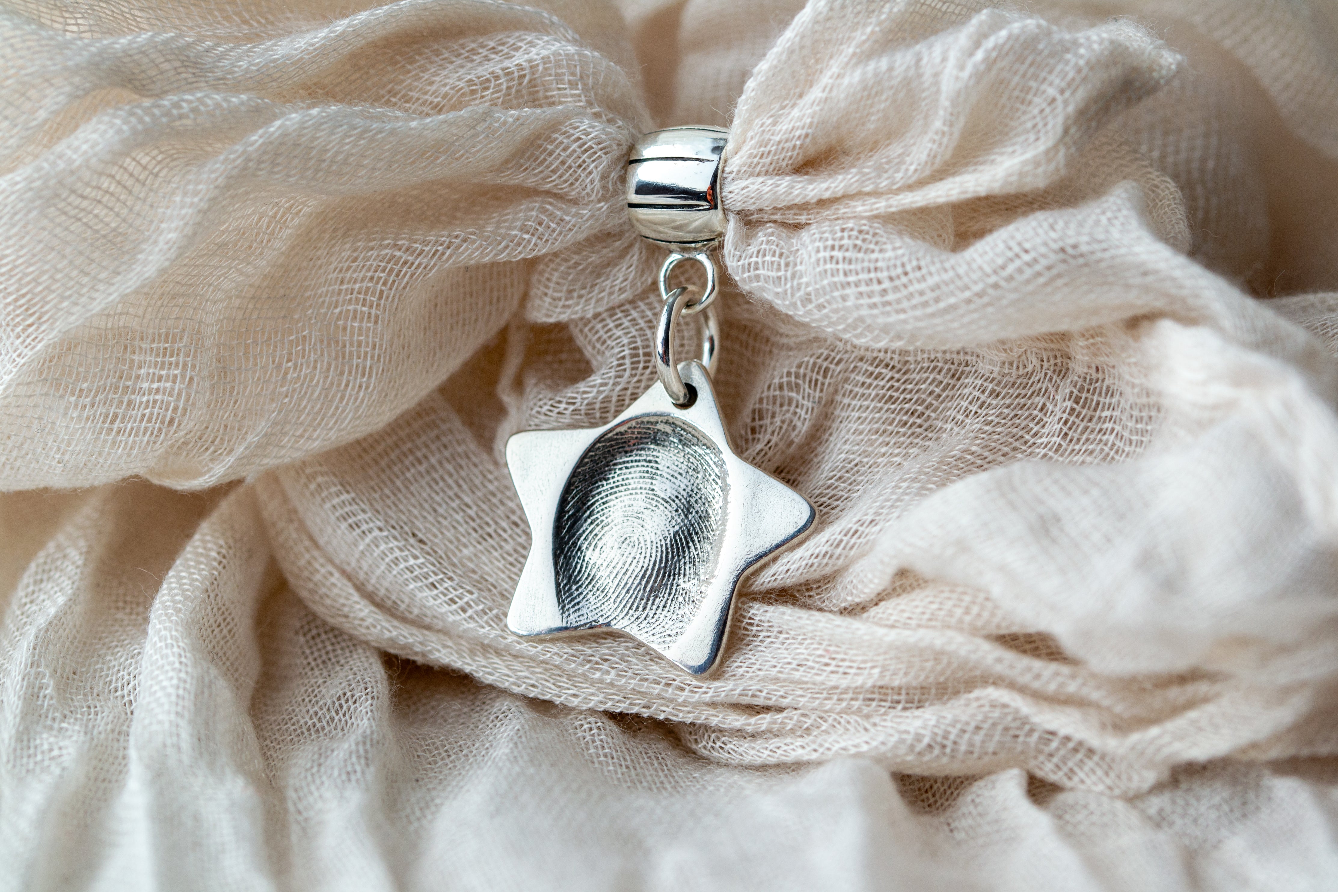 Original Fingerprint Charm on Carrier | Personalised Charm – Smallprint